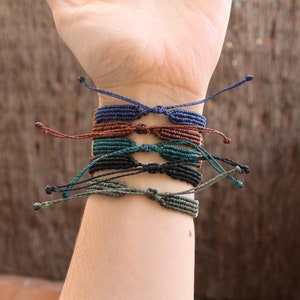 Indie Macrame Bracelet for Men, Adjustable Knotted Bracelet, Ethnic ...