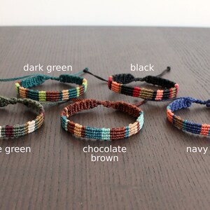 Indie Macrame Bracelet for Men, Adjustable Knotted Bracelet, Ethnic ...