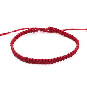 Red String Bracelet Woven, Red Kabbalah Bracelet for Protection, Red ...
