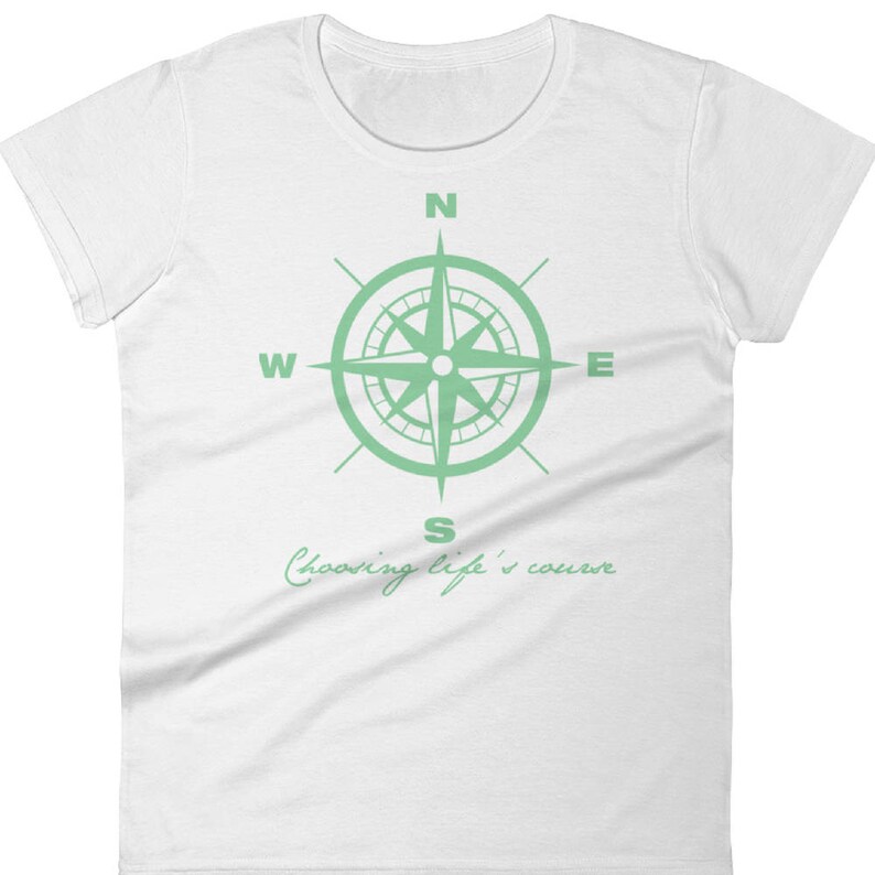 Woman's Sailing T-shirt - Nautical T-shirt, Compass T-shirt, Boating T ...