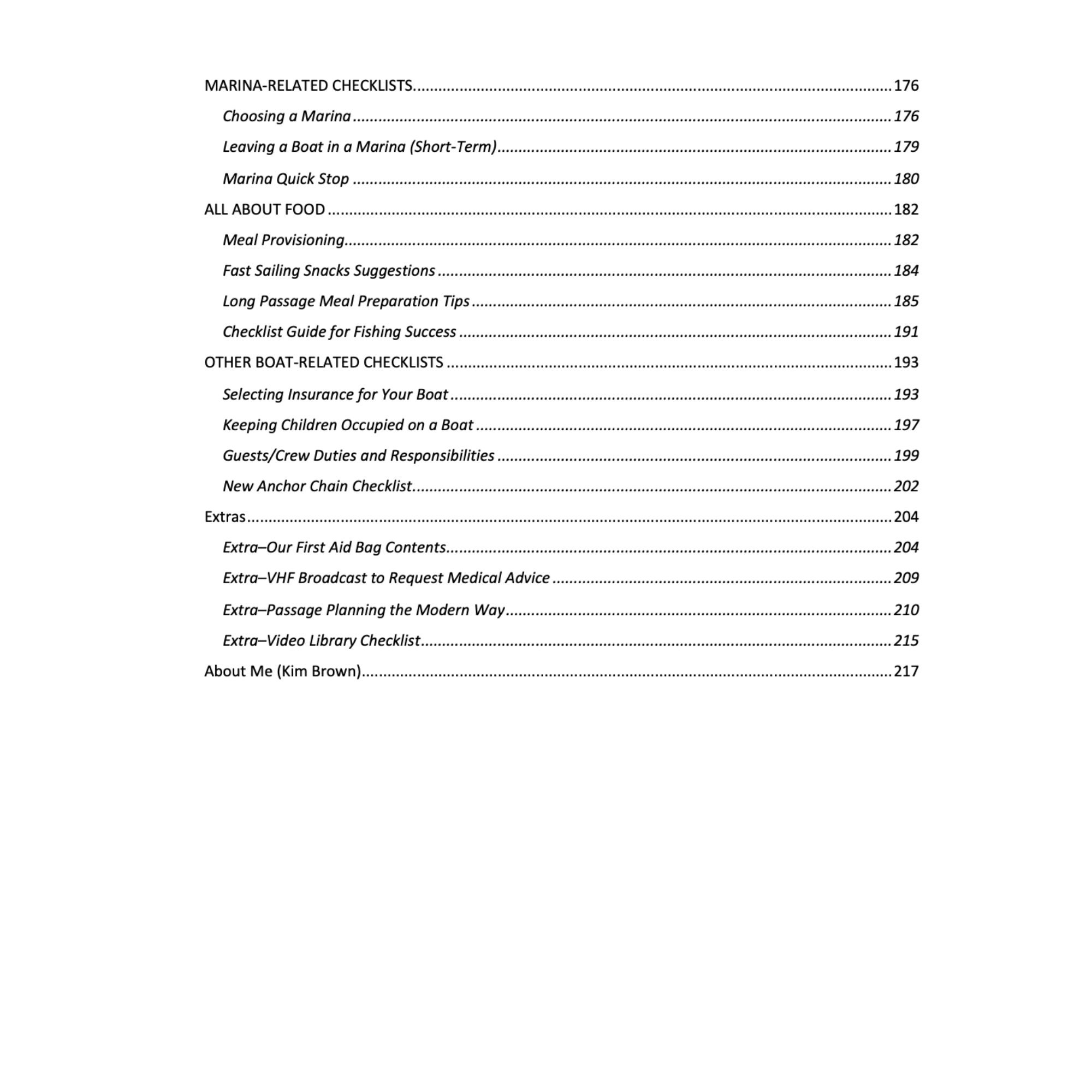 Checklists for Sailors Templates for Boaters Printable Lists Sailing ...