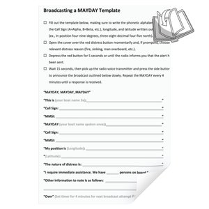 VHF Radio Checklists VHF Marine How to Template Boat Checks VHF Radio ...