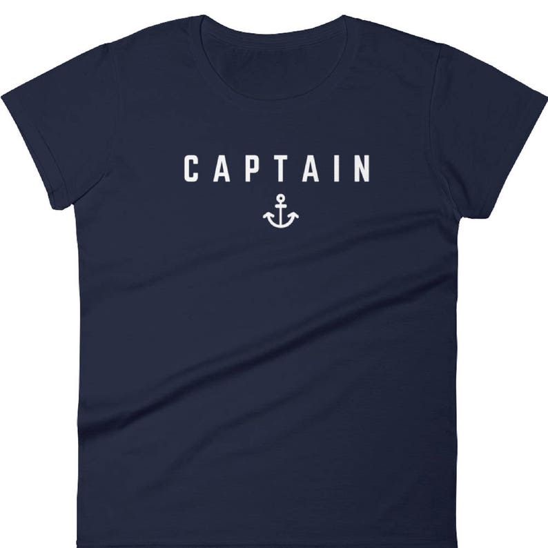 Woman's Nautical Sailing Captain T-shirt Captain Tshirt, Sailing T ...