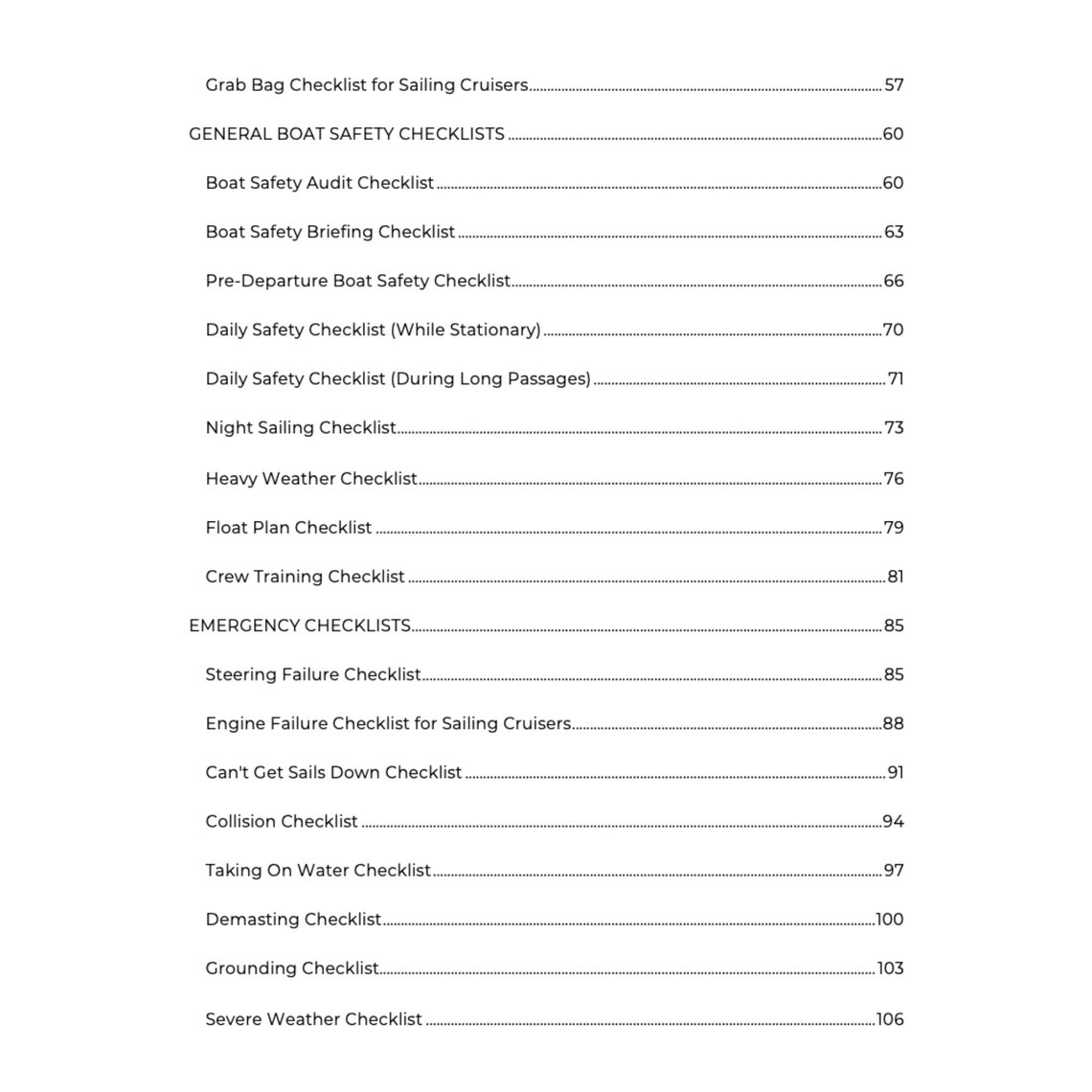 Boat Safety Checklists Safe Boating Checks Safety Boater Checklists ...