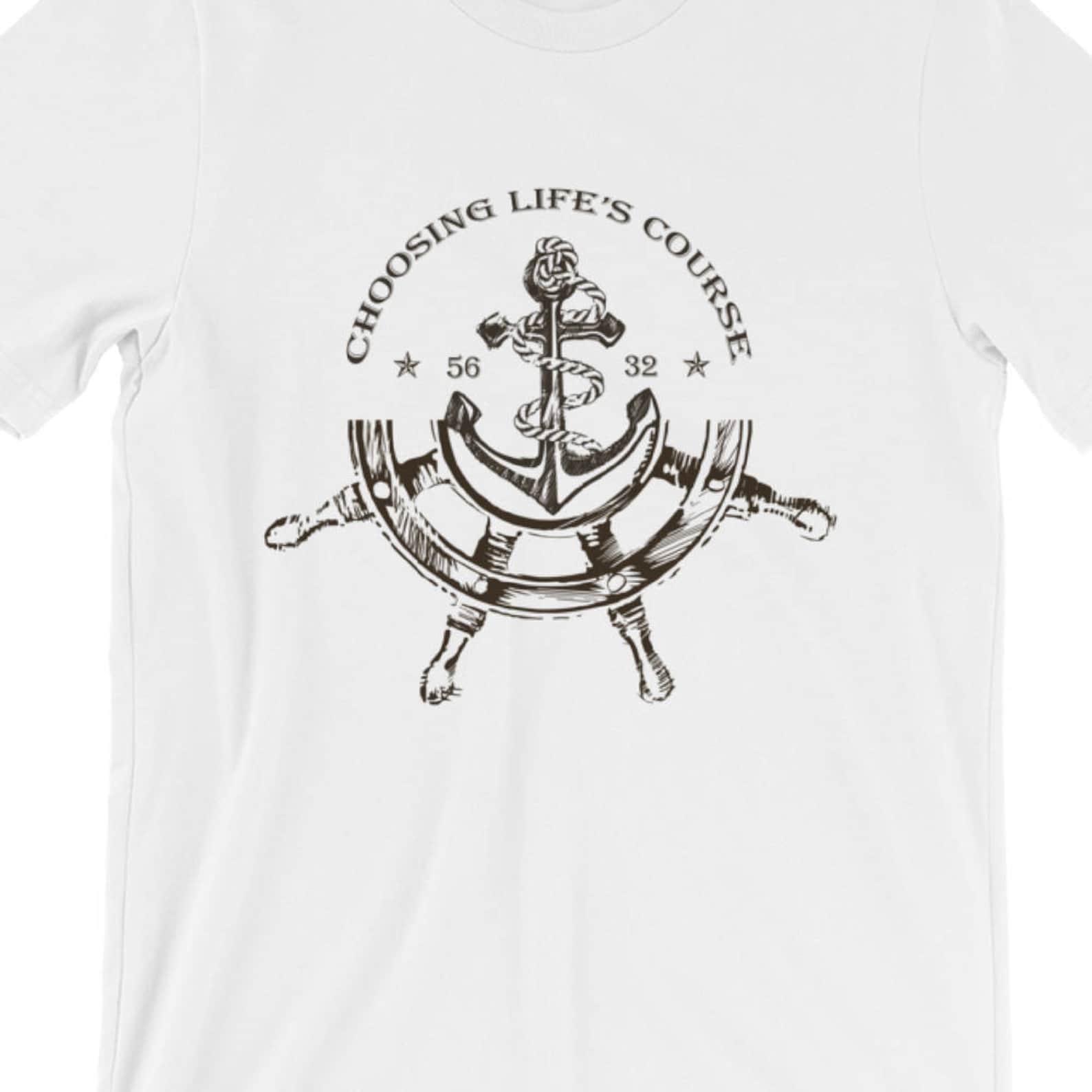 Men's Compass T-shirt - Compass T Shirt, Boat Tshirt, Nautical T-shirt ...