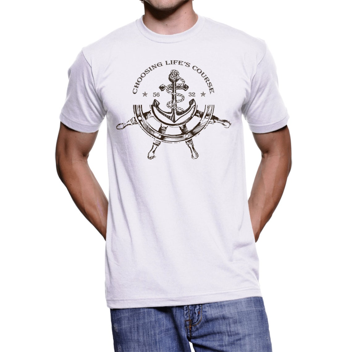 Men's Compass T-shirt - Compass T Shirt, Boat Tshirt, Nautical T-shirt ...