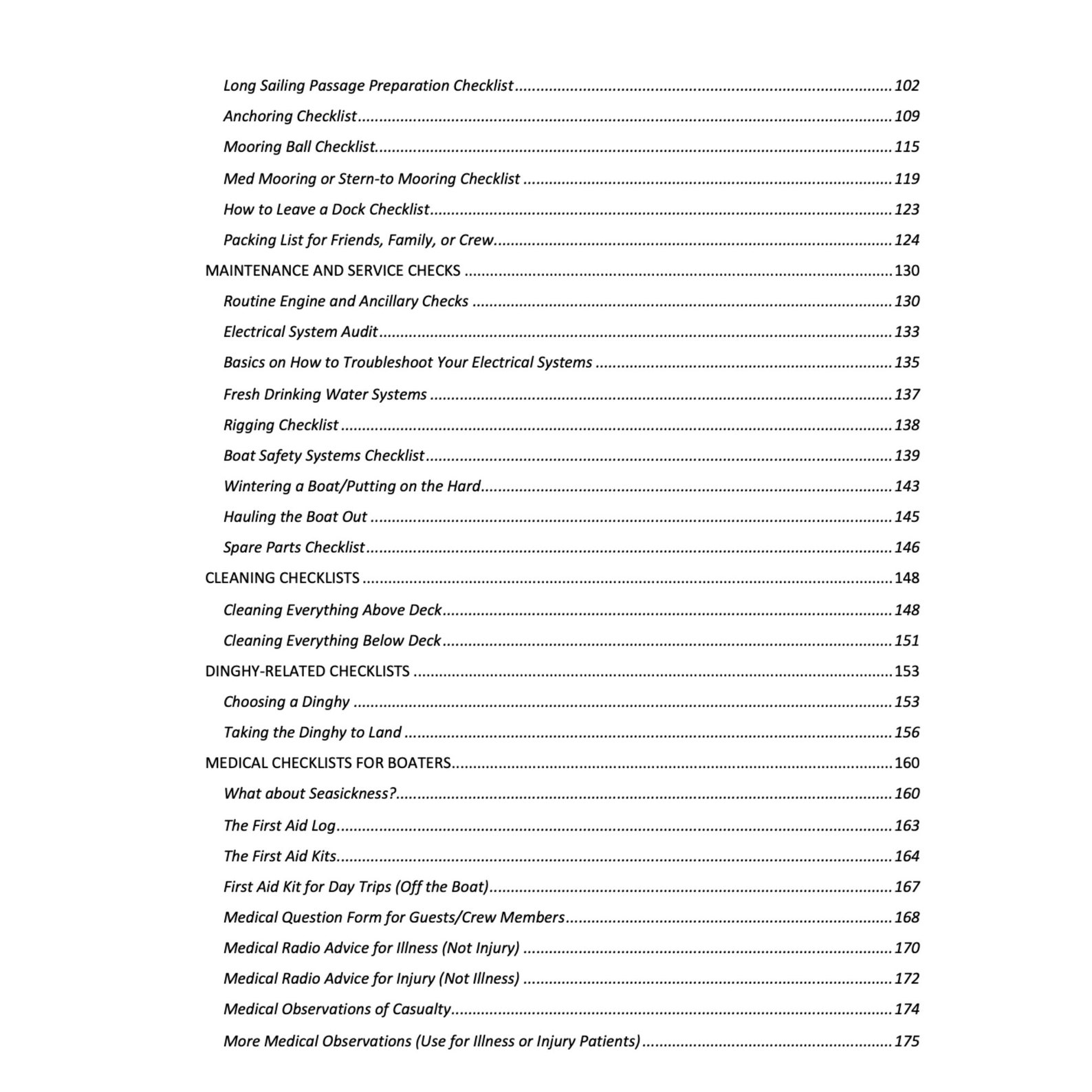 Checklists for Sailors Templates for Boaters Printable Lists Sailing ...