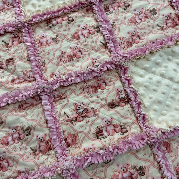 Teddy Bear Rag Quilt - Etsy