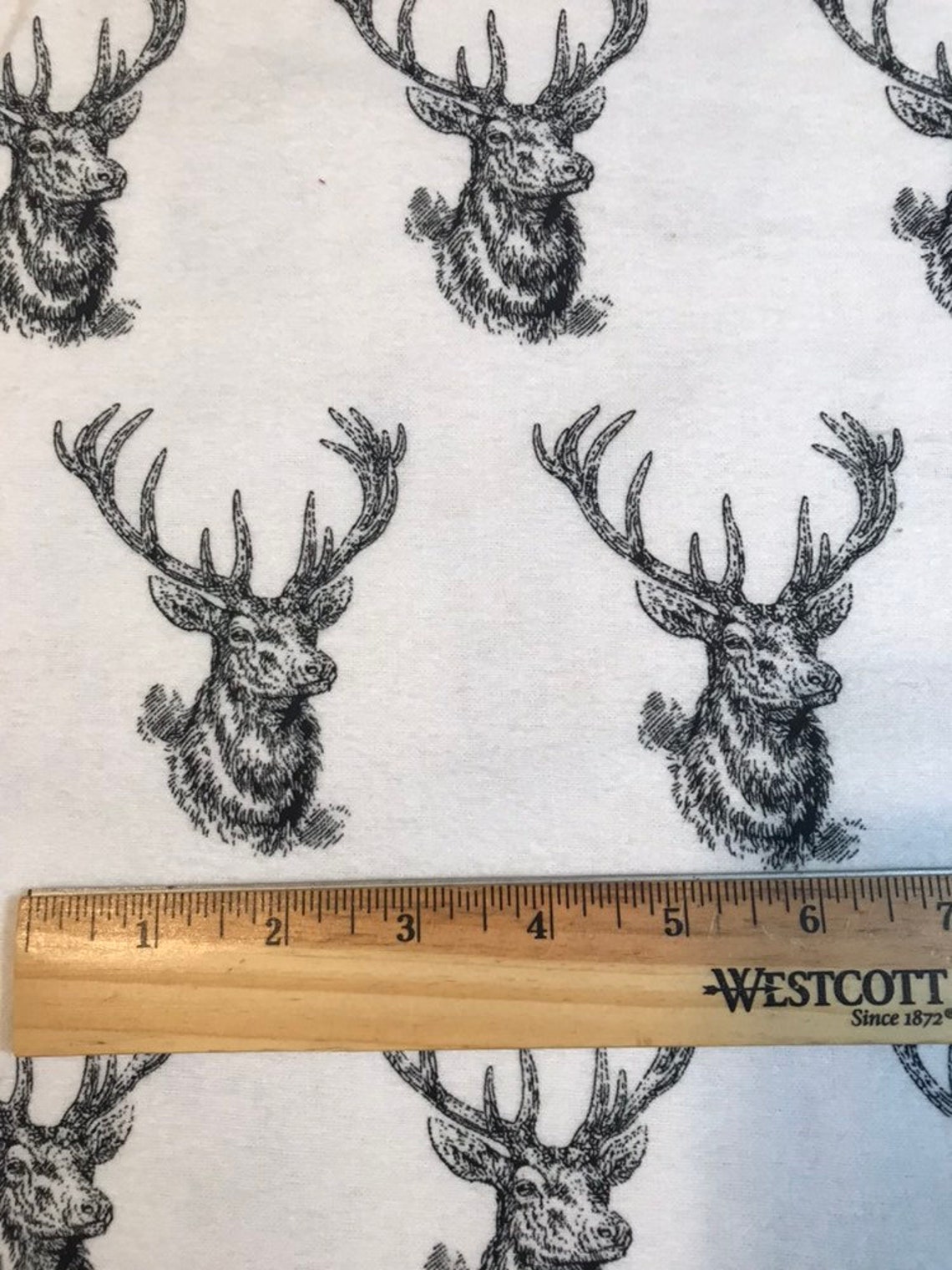 Flannel Deer Fabric, Rustic, 1/2 Yard - Etsy
