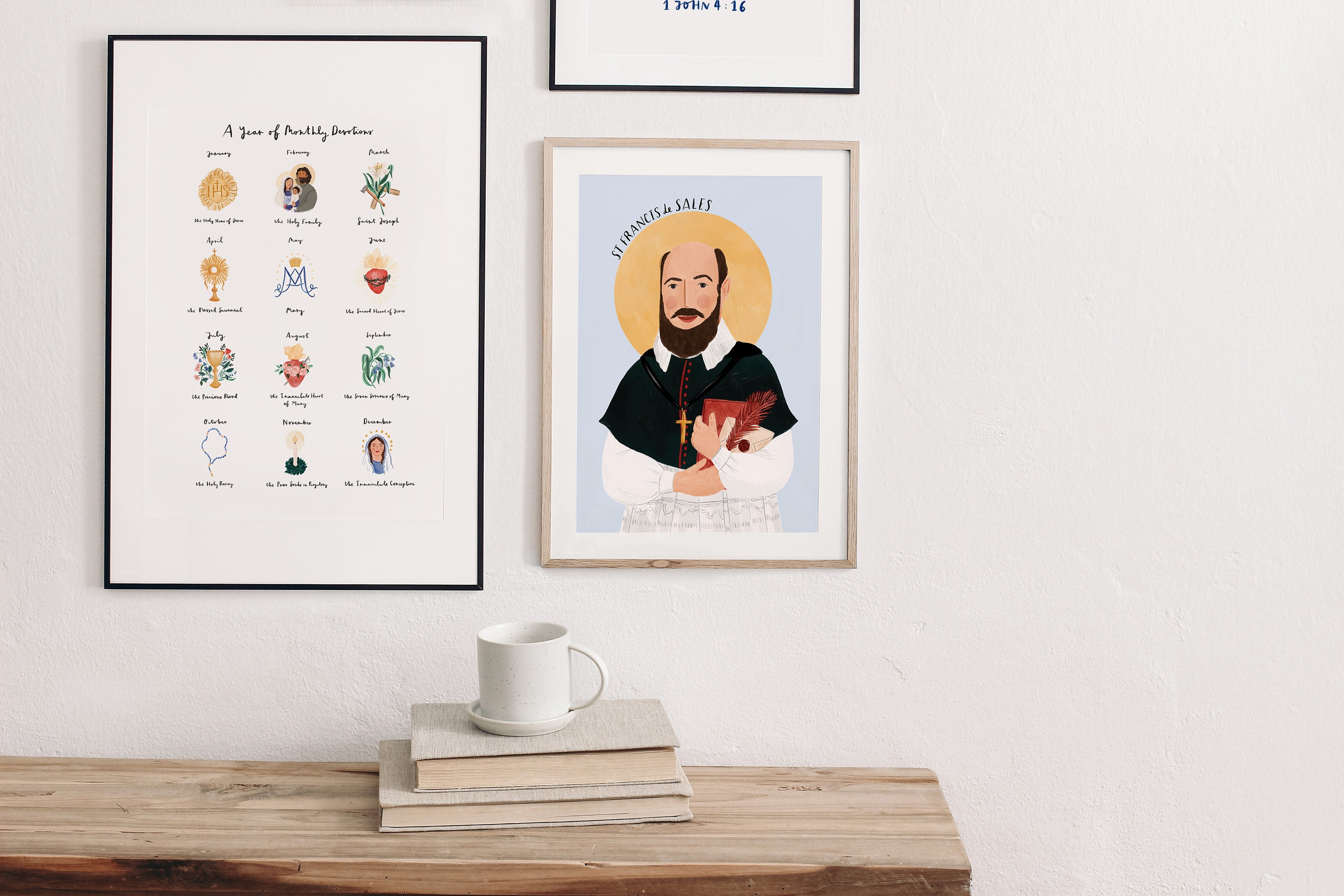 Catholic Monthly Devotions A4 Digital Print Catholic Catholic Art ...