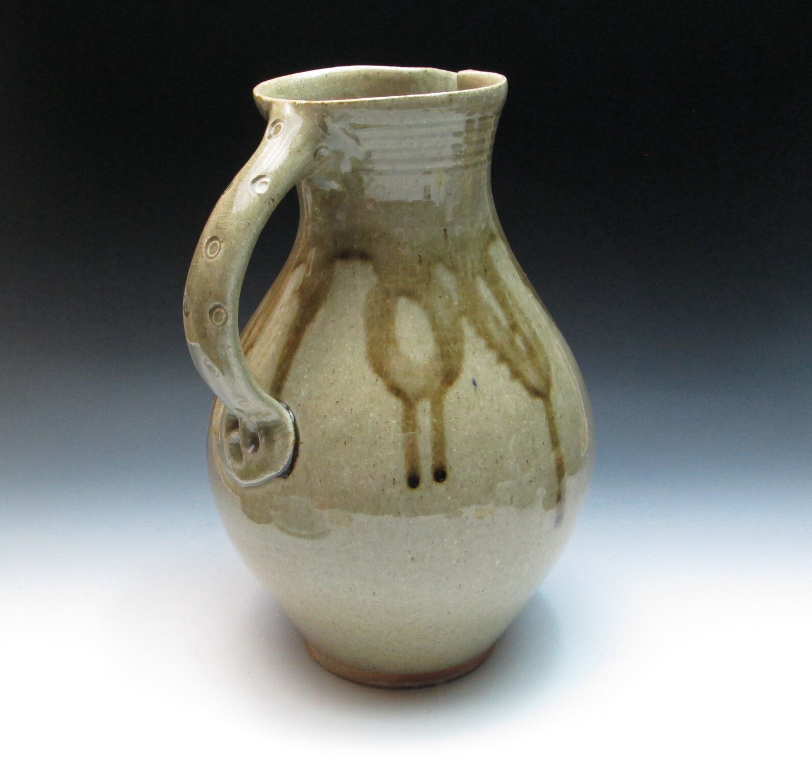 Mark Hewitt LARGE Stoneware Jug With Celadon, Stunning 5 Quart, Michael ...