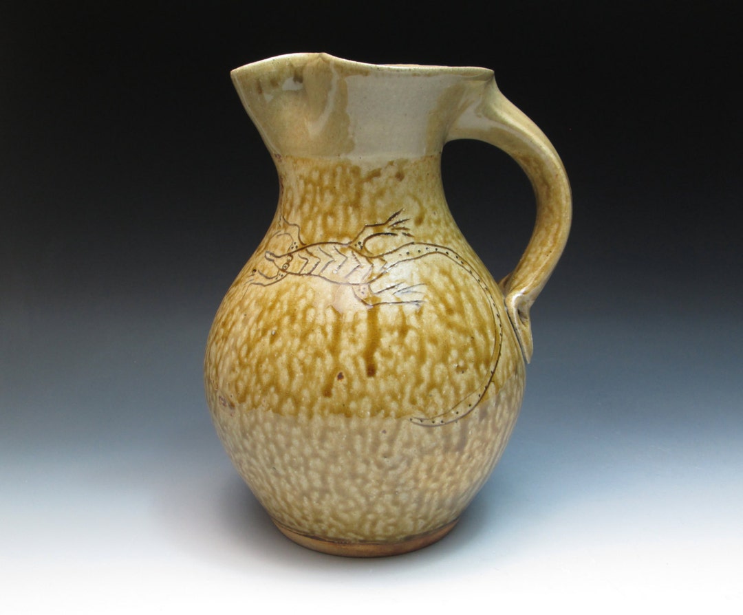 Mark Hewitt Salt and Wood Fired Jug, Stunning 10 Inch Jug With Ash ...