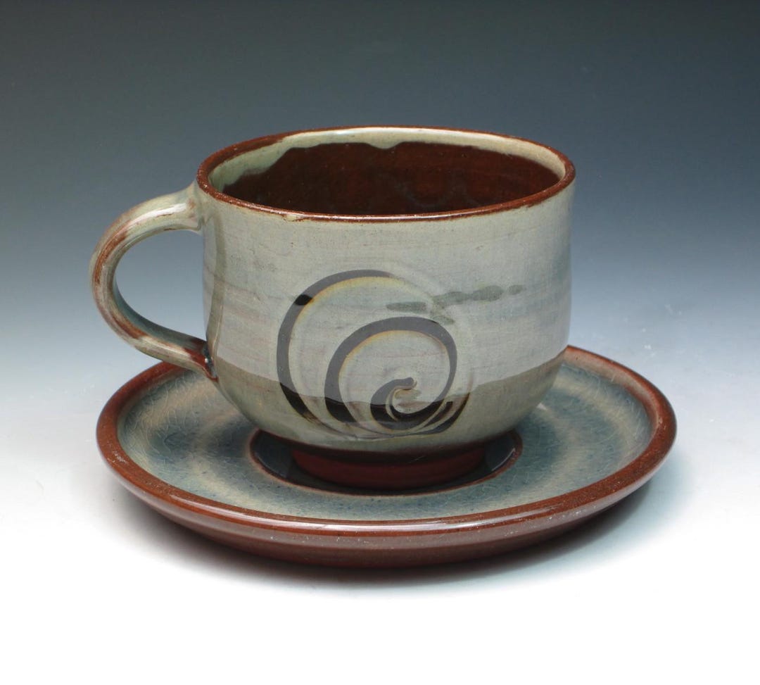 Margaret Leach Taena Earthenware Cup and Saucer, Leach Pottery ...