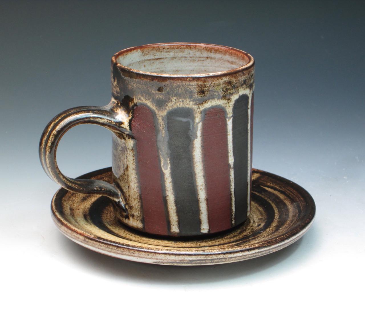 Briglin Studio Pottery Earthenware Cup and Saucer(b), Hand Thrown and ...