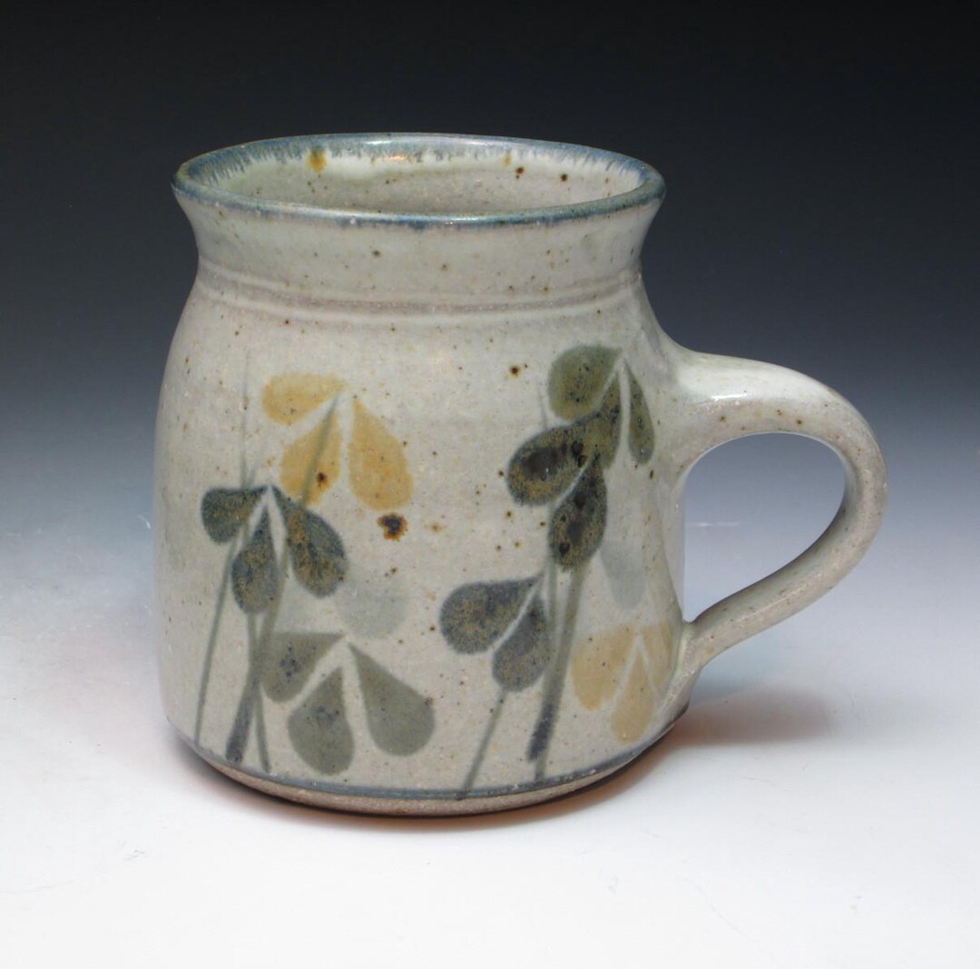Colin Kellam Signed Studio Pottery Stoneware Mugc With Flowers ...