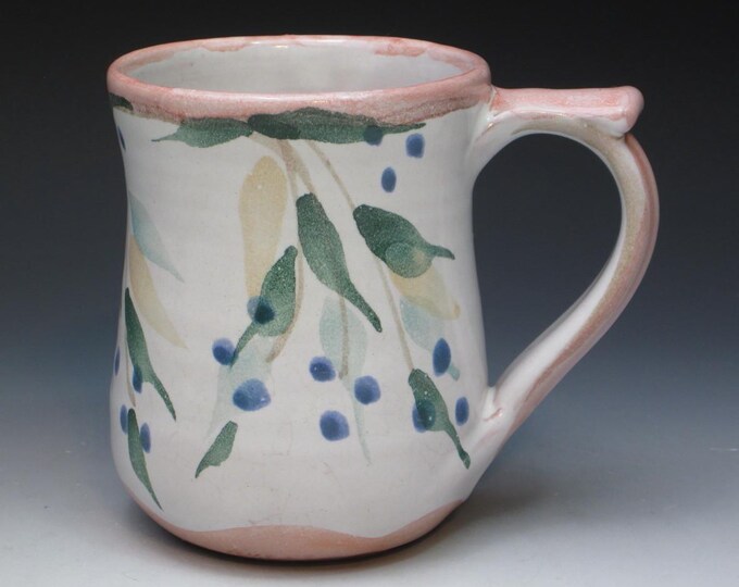 Sarah Center Earthenware Pottery Mug, 14oz Studio Pottery Mug, Sarah ...