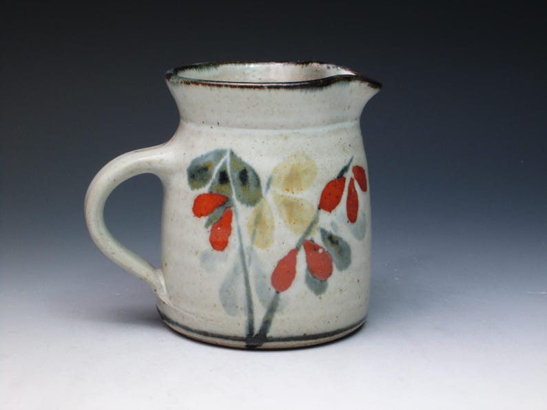 Colin Kellam Signed Studio Pottery Stonware Jug With Flowers ...