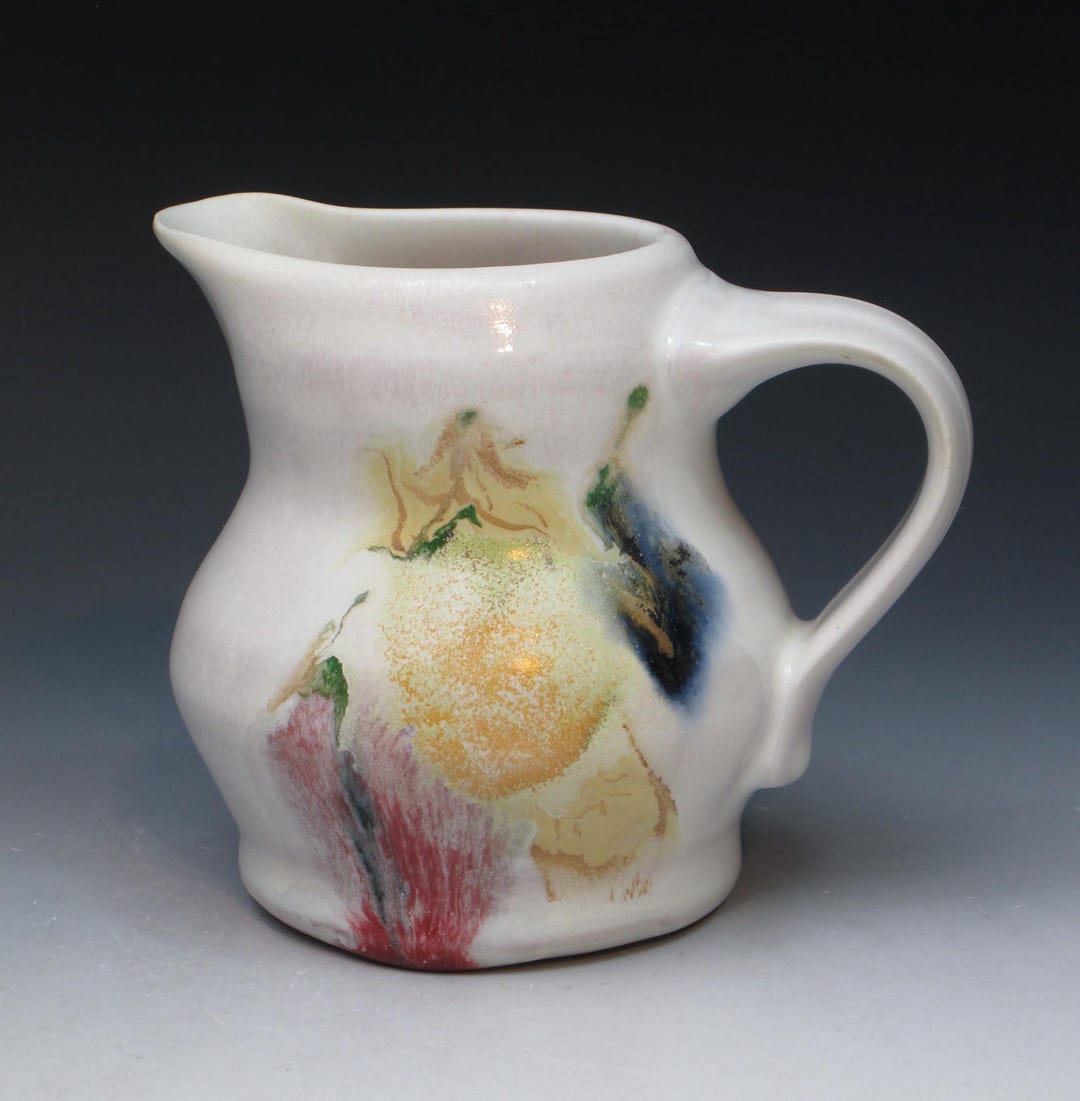 Deborah Wald Porcelain Pottery Creamer, 10oz Hand Thrown Pottery ...