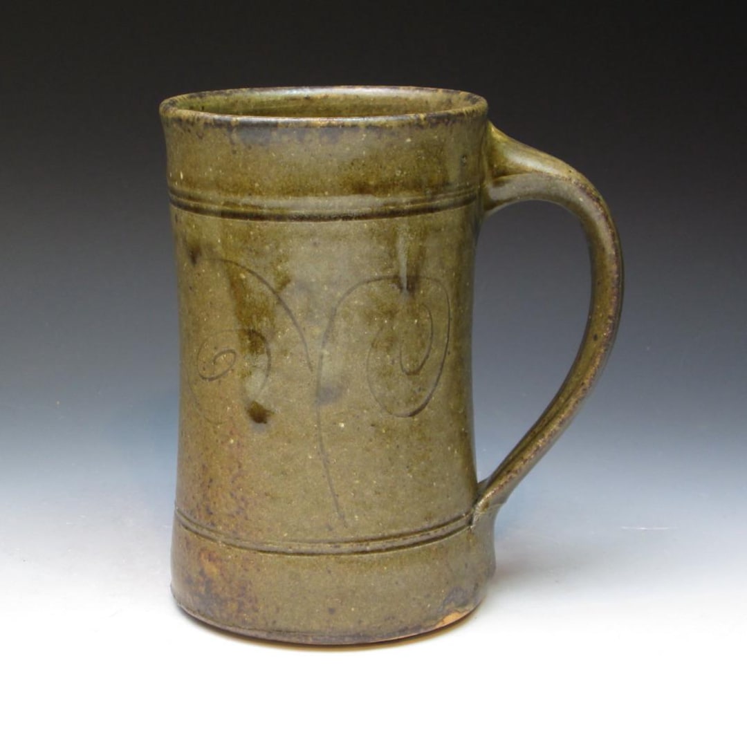 Mark Hewitt Studio Pottery Mug, Wood and Salt Fired Mug, Michael Cardew ...