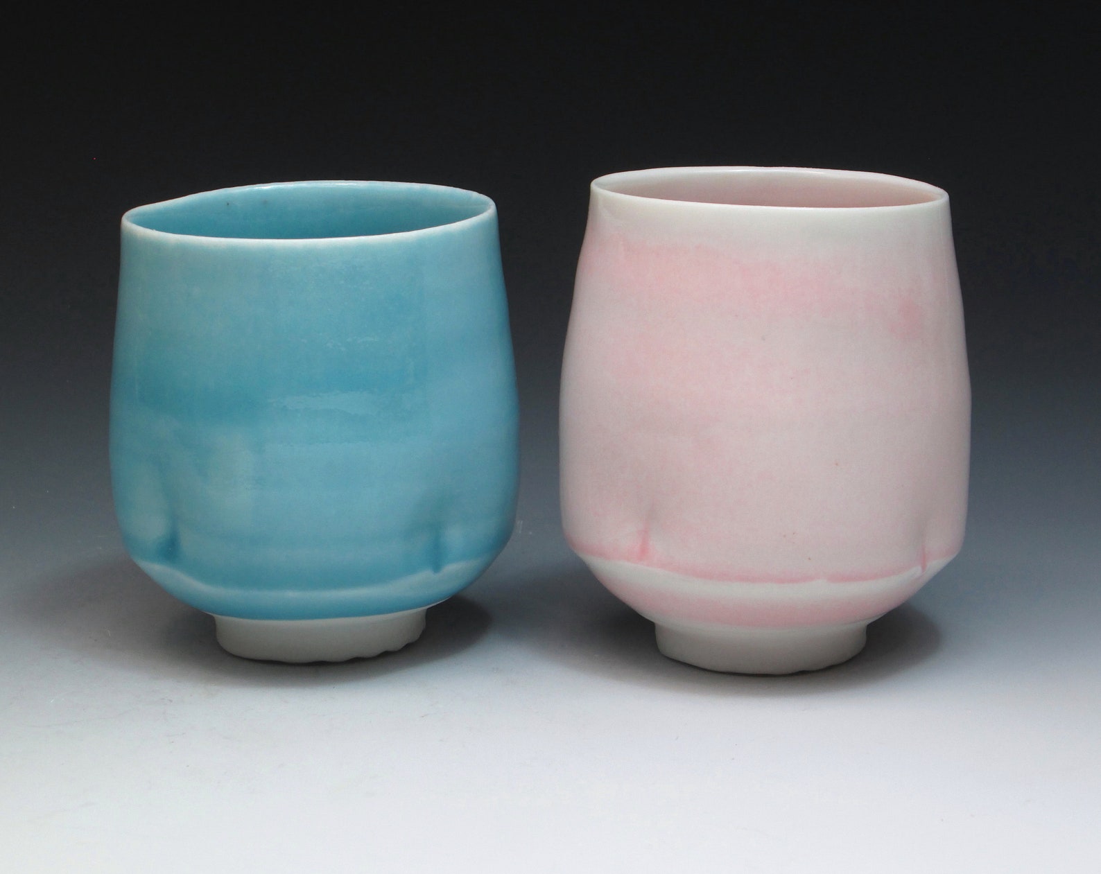 Sweet Pair of Lovely Porcelain Yunomis. Potters Mark Unknown - Etsy