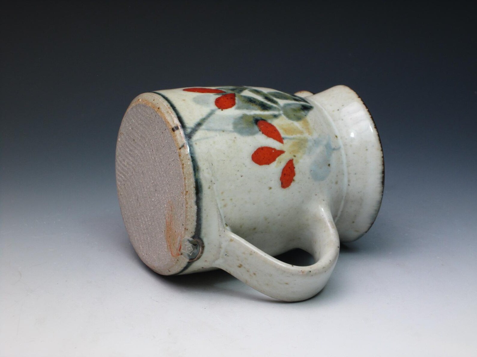 Colin Kellam Signed Studio Pottery Stonware Jug With Flowers ...
