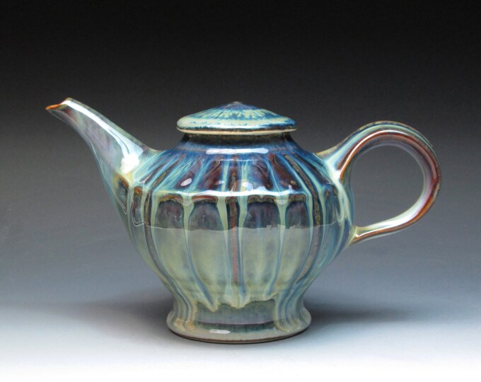 Bill Campbell Porcelain Teapot, Flambeaux Art Pottery, Porcelain ...