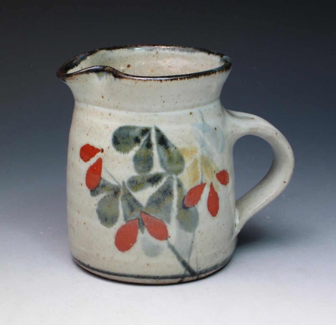 Colin Kellam Signed Studio Pottery Stonware Jug With Flowers ...