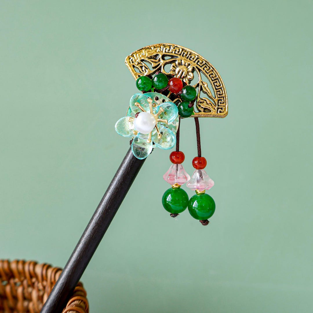 Personalized Engraved Name Fan Blade Wooden Hairpin Hair Accessories ...