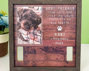 Memorial Pet Loss Frame Dog & Cat, Puppy Memorial Wood Frame With ...