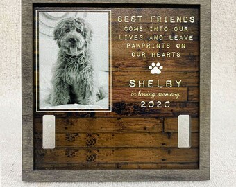 Memorial Pet Loss Frame Dog or Cat, Puppy Memorial Wood Frame With ...