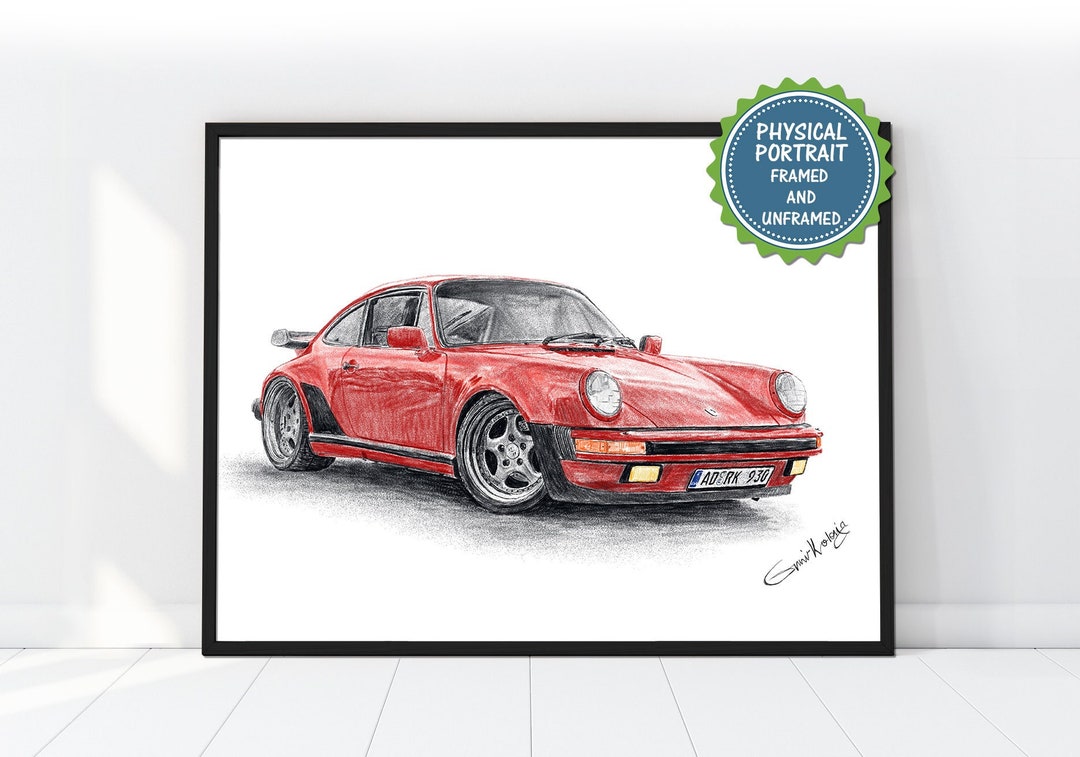 Custom Car Portrait, Color Pencil Drawing, Gift for Him - Etsy