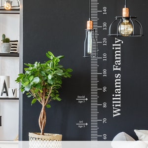 Family Height Chart, Growth Measurement, Height Marker With Family Name ...