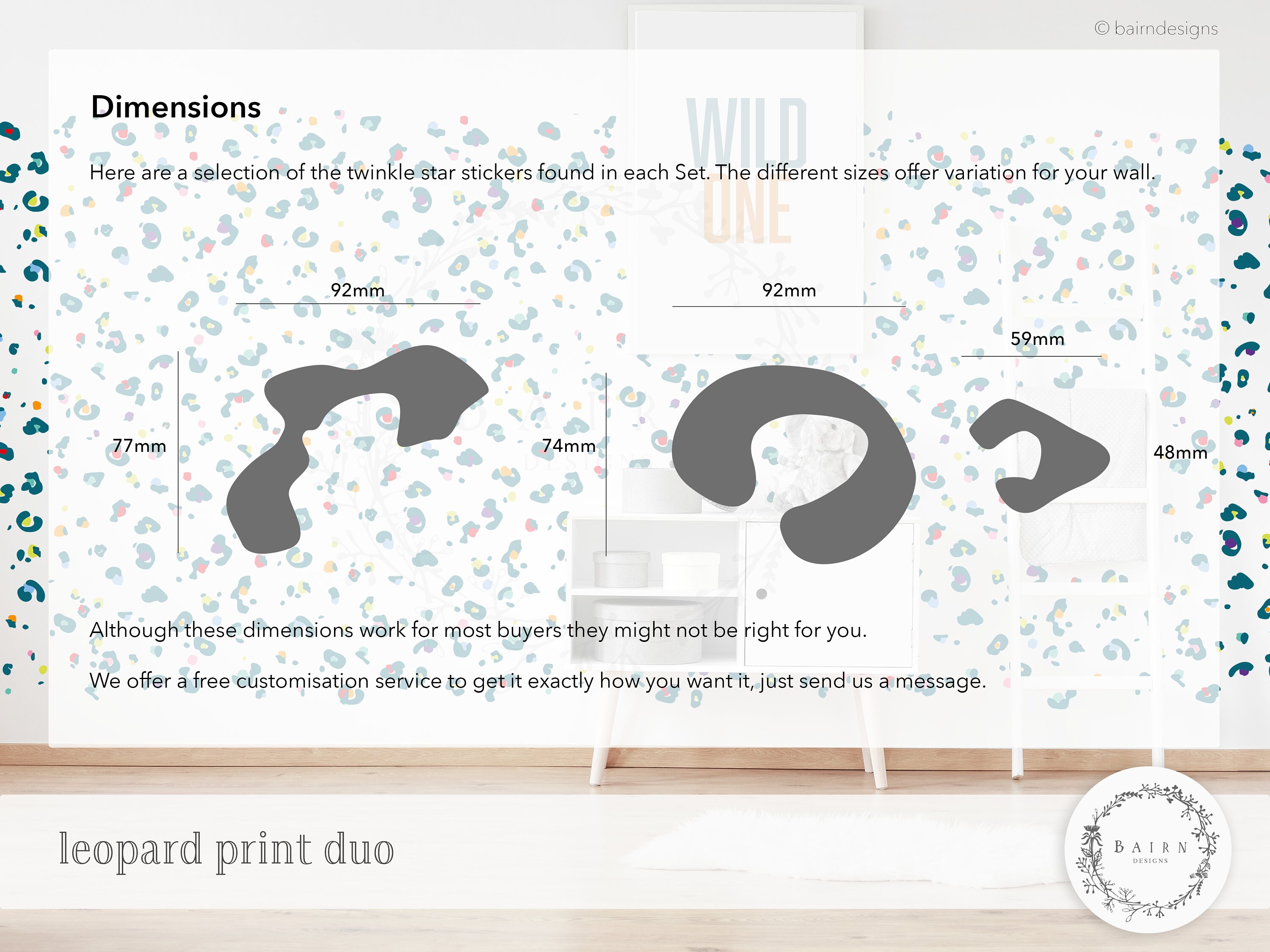 LEOPARD PRINT Wall Sticker, Multi-colour, Animal Print , Leopard Print ...