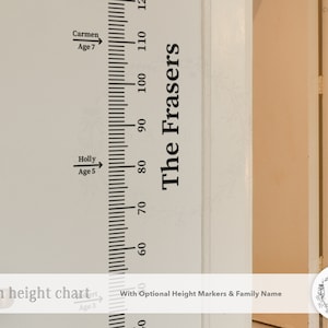 Family Height Chart, Growth Measurement, Height Marker With Family Name ...