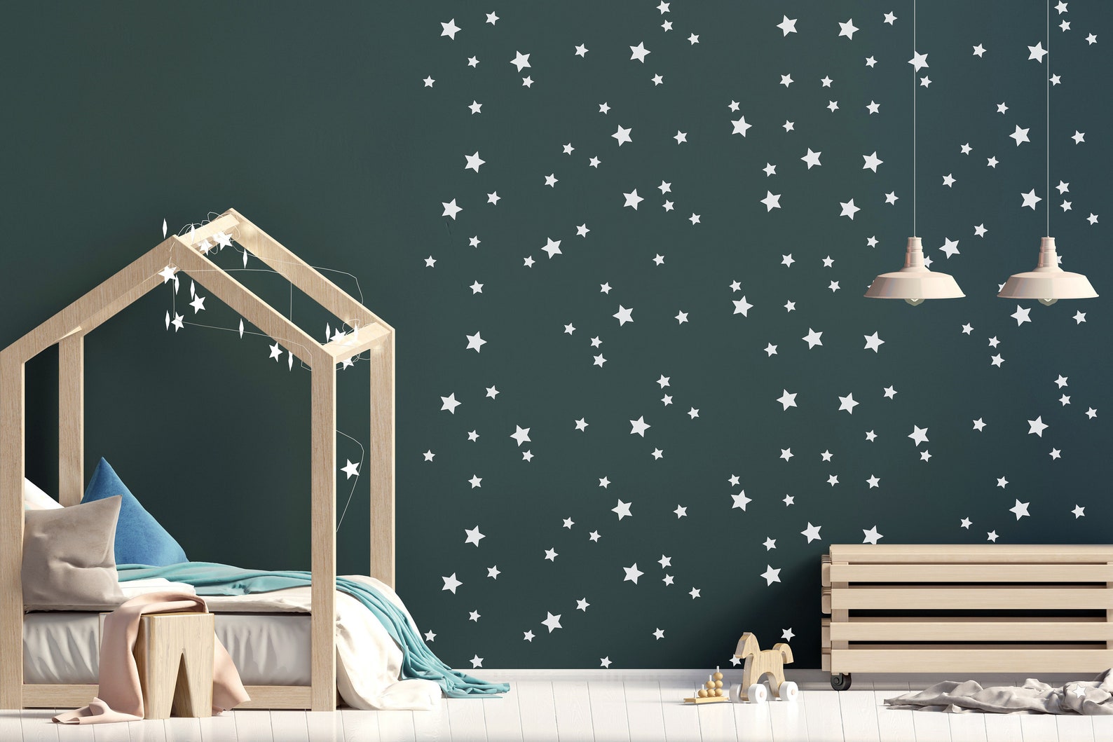 STAR WALL STICKER Decal Set Various Sizes and Colours - Etsy