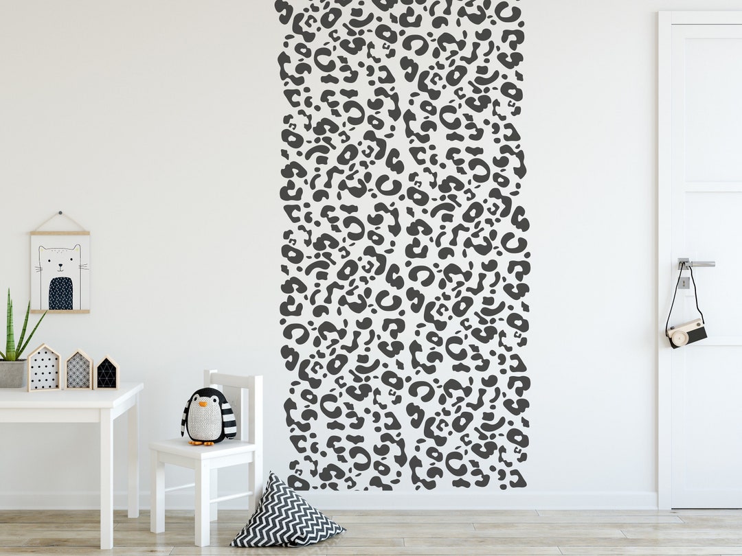 LEOPARD PRINT Wall Sticker Decal Matte Kids Bedroom Living Room ...