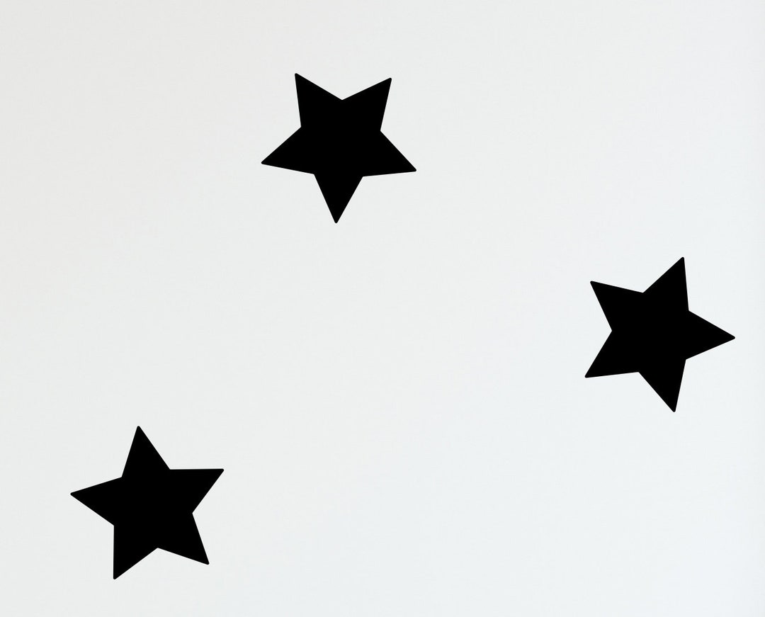 50mm (2 Inch ) STAR WALL STICKER Decal Set Nursery, Kids Bedroom ...