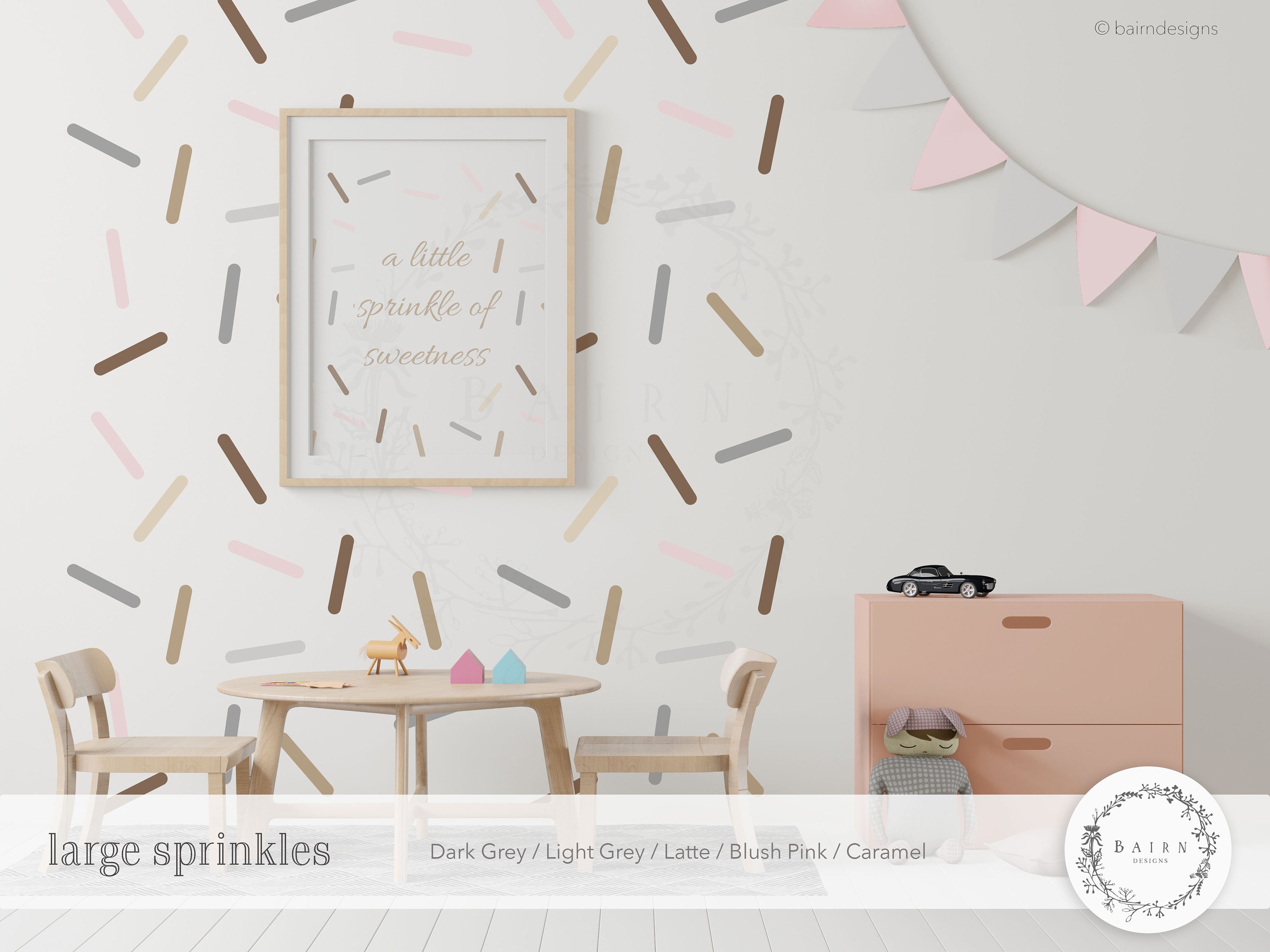 Large Sprinkle Wall Sticker Decals Choose Your Colours - Etsy