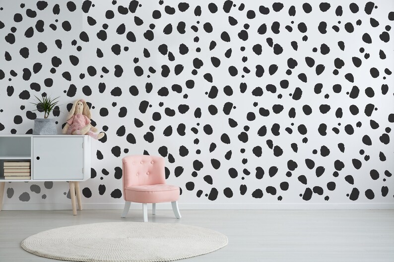 Large Dalmatian Pattern Spot Wallpaper Sticker Decals Polka | Etsy