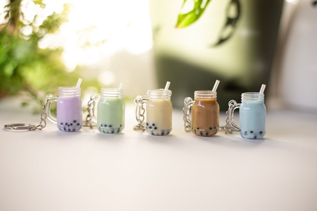 Boba Milk Tea Keychain - Etsy