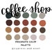 Coffee Shop Procreate Color Palette Color Swatches iPad | Etsy