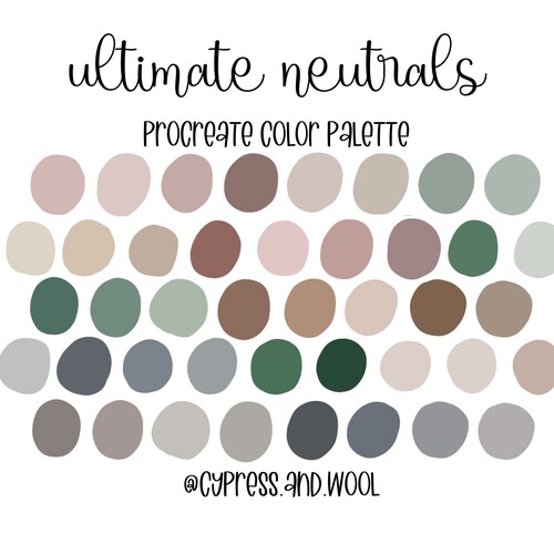 Earthy Tones Procreate Color Palette / Ipad Procreate Swatches | Etsy