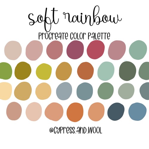 Golden Rainbow Procreate Color Palette Color Swatches Ipad - Etsy