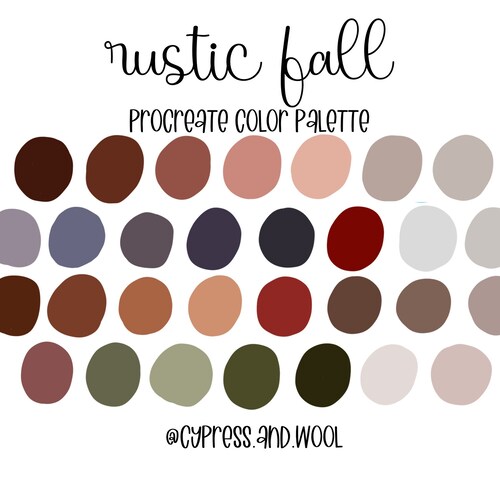 Soft Boho PROCREATE COLOR PALETTE Color Swatches Ipad - Etsy Canada