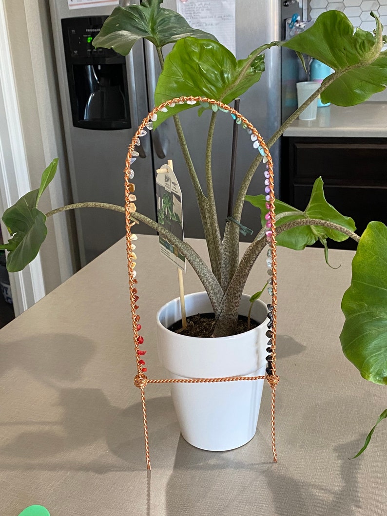 Plant Trellis Arch Rainbow Plant Trellis Gemstone Support - Etsy
