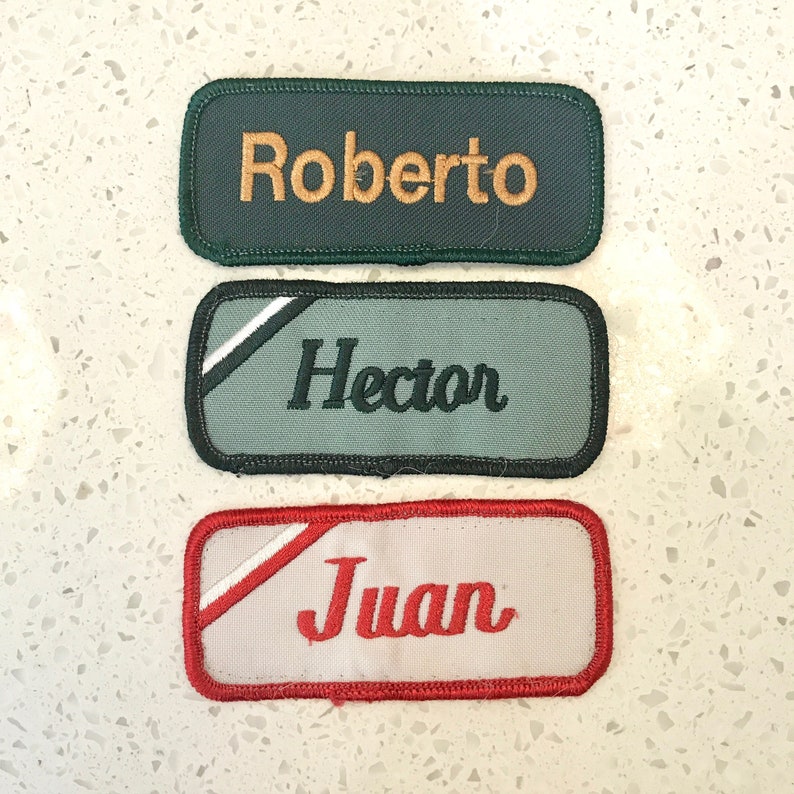 3 Vintage Name Work Shirt Patches Patch Embroidered Name Shirt - Etsy