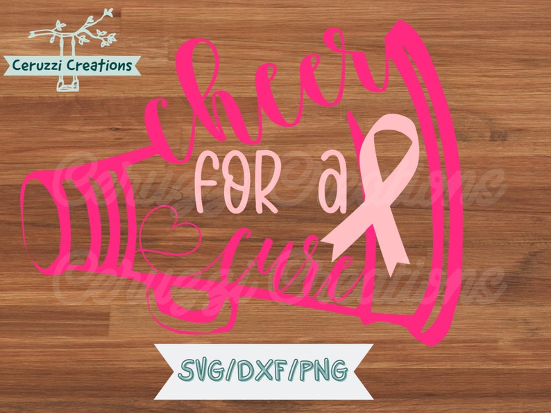 Cheer for a Cure SVG| Breast Cancer Awareness SVG| Breast Cancer ...