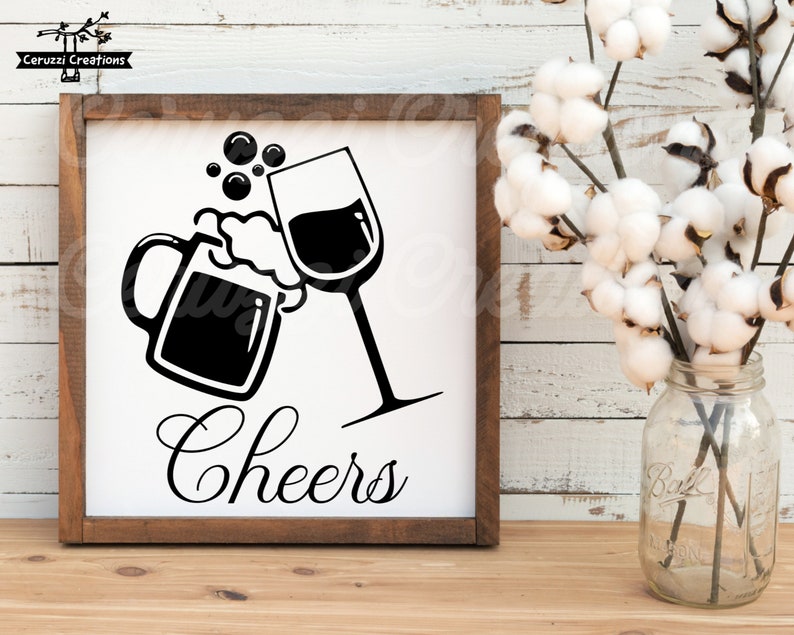 Cheers Beer and Wine Glass Toast SVG Cheers SVG Beer SVG - Etsy