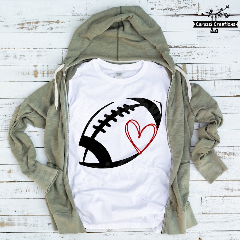 Football Heart SVG| Football Sketch Heart SVG| Football Shirt Svg ...