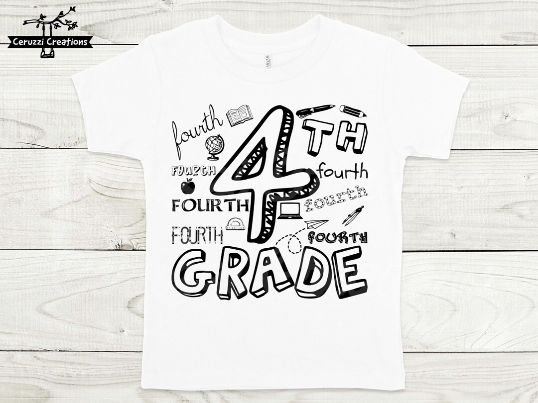 4th Grade Typography SVG| Fourth Grade Typography SVG| 4th Grade SVG ...